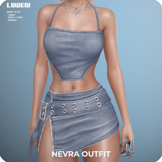 Second Life Marketplace - Lowen - Nevra Skirt [Denim]
